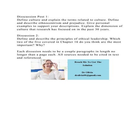 Disscussion Post 1Define culture and explain the terms related to.docx