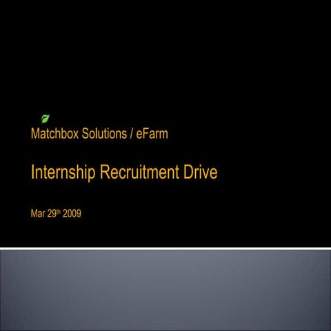 Interning at eFarm | PPT