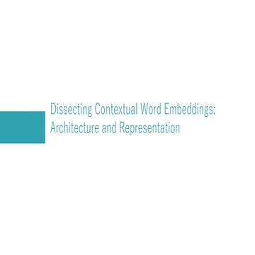 Dissecting Contextual Word Embeddings Pdf Technology And Computing