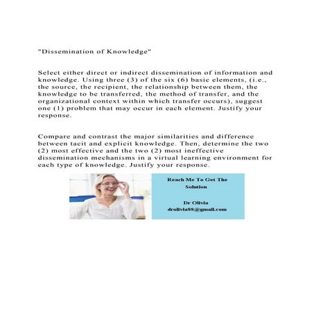 Dissemination of KnowledgeSelect either direct or indire.docx