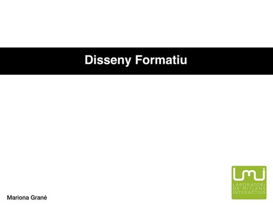 Disseny Formatiu | PDF