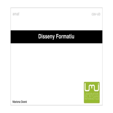 Disseny Formatiu | PDF