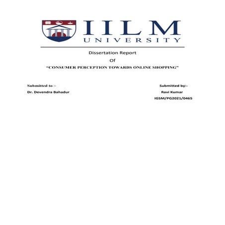 A dissertation report | PDF