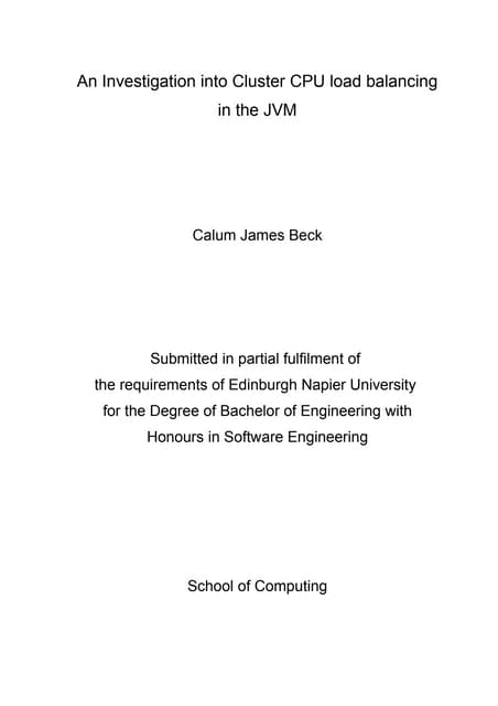An investigation into Cluster CPU load balancing in the JVM | DOC ... An investigation into Cluster CPU load balancing in the JVM | DOC ...