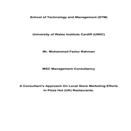 Dissertation MS Management Consultancy | PDF | Free Download