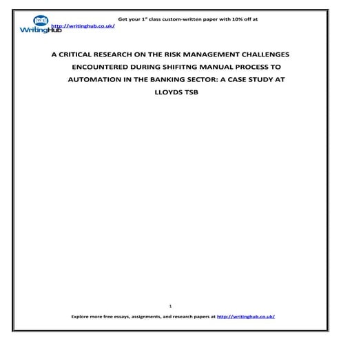 Dissertation research on the risk management challenges encountered ...