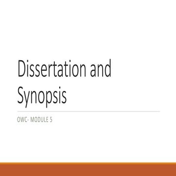 Dissertation and Synopsis.pptx