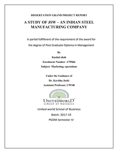 JSW STEEL LTD.PRESENTATION | PPTX