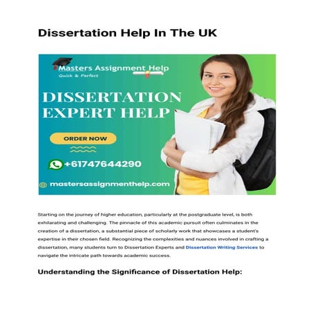 Best Dissertation Writing Service In The UK | PDF