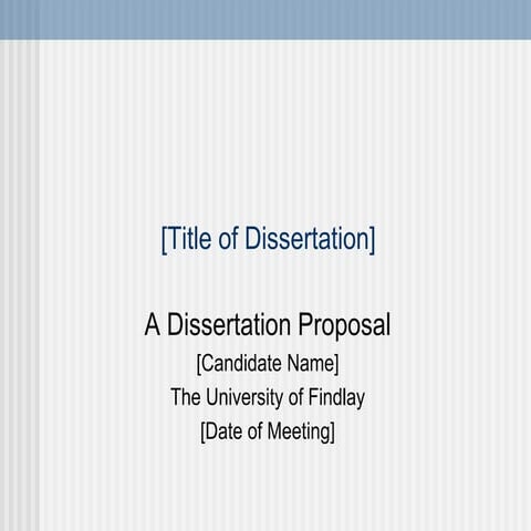 Dissertation Proposal Meeting Template.ppt