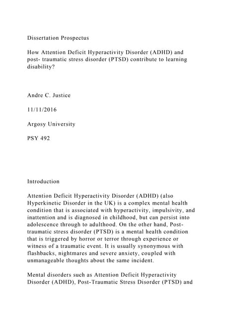 IntroductionAttention Deficit Hyperactivity Disorder (ADHD) (a.docx