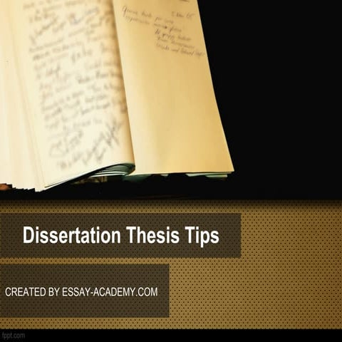 Dissertation thesis tips | PPT