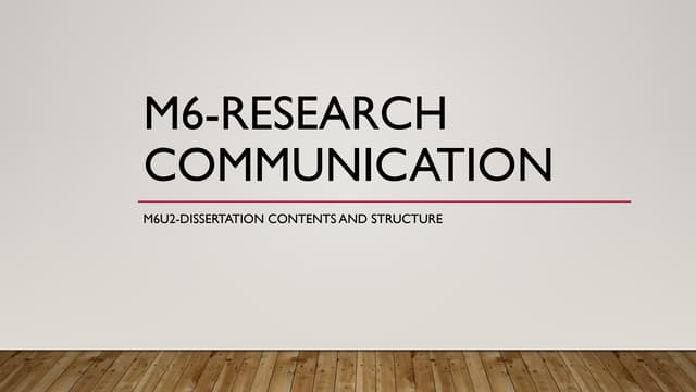 Parts of a Research Paper | PPTX