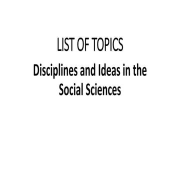 Diss list of topics | PPTX