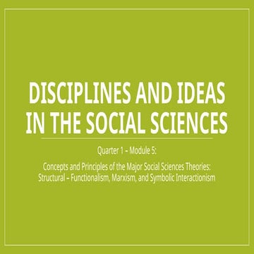 disciplines and ideas in social sciences | PPTX | Science