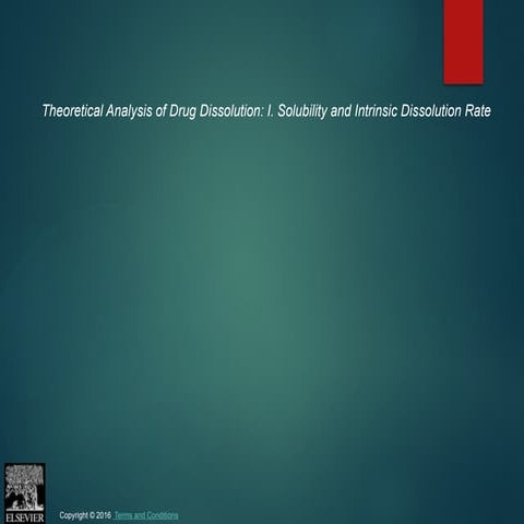 Intrinsic Dissolution Date from Elsevier | PPTX