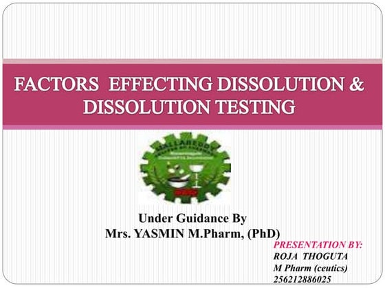 Theories of dissolution | PPT