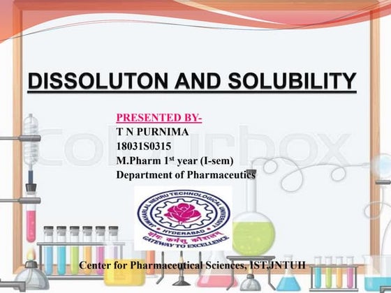 DISSOLUTION AND MECHANISM OF DRUG RELEASE | PDF | Chemistry | Science