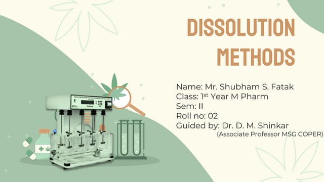 Dissolution apparatus.ppt