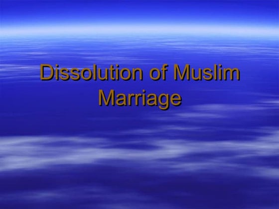Concept of divorce in islam (talaq) | PPSX | Divorce | Family and ...
