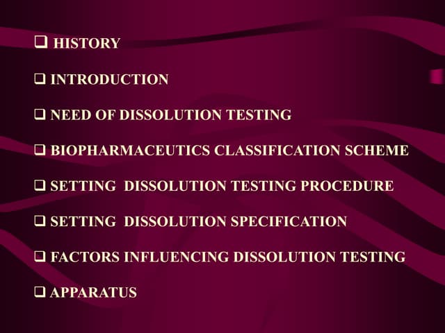 Dissolution profile comparison | PPTX