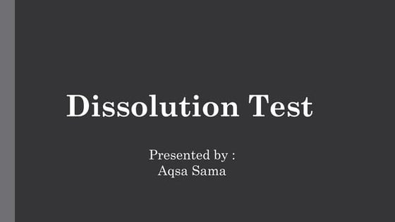 Dissolution Testing Apparatus | PPT | Bath and Shower | Personal Care