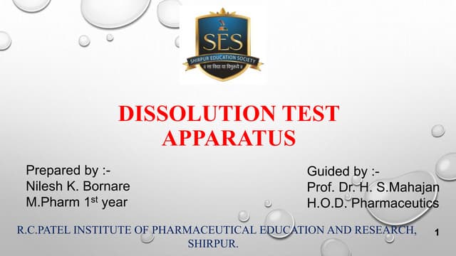 Dissolution apparatus.ppt
