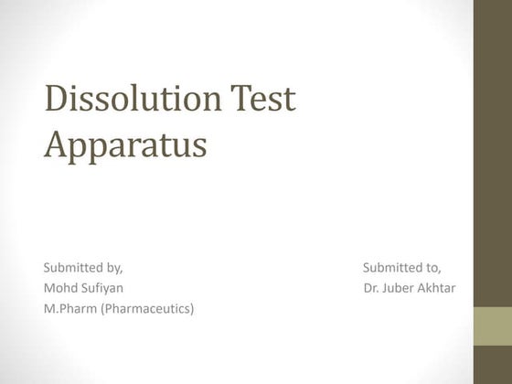 Dissolution apparatus.ppt