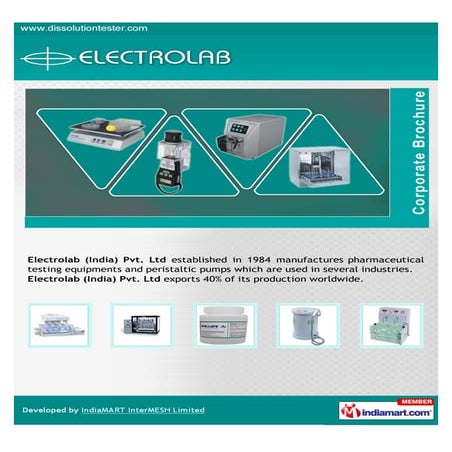 Electrolab (India) Pvt. Ltd, Mumbai, Pharmaceutical Testing Equipments ...