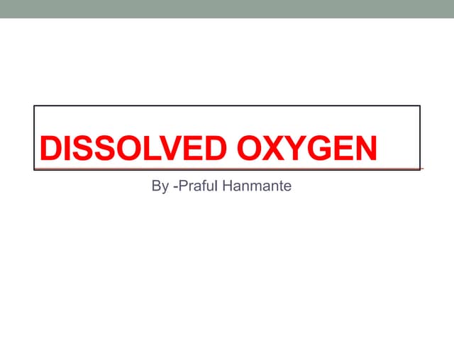 Chemical oxygen demand | PPTX