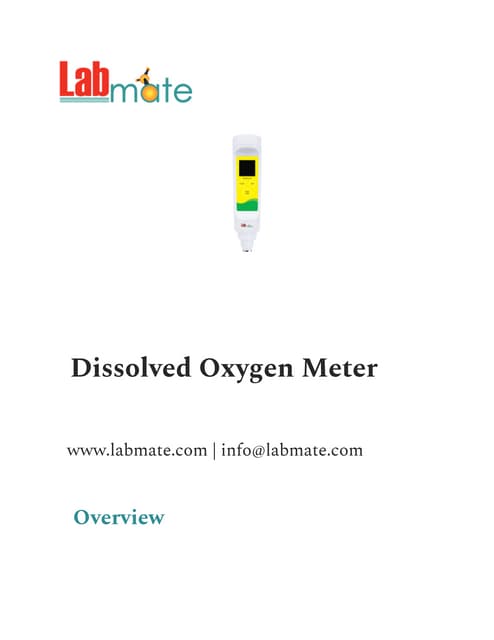 Lutron DO-5509 Dissolved Oxygen Meter | PDF | Chemistry | Science