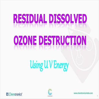 Dissolved ozone destruction by uv by chemtronics | PPSX
