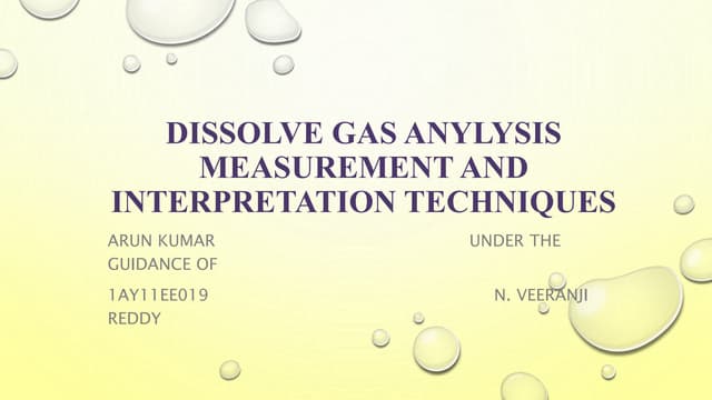Dissolved gas analysis | PPTX