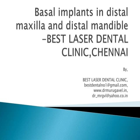 Basal implants in disatal maxilla and mandible | PPTX