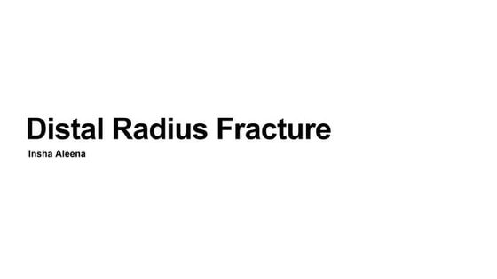Distal radius fracture fixed angle volar plate | PPT