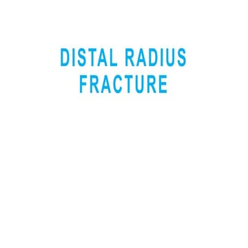 Distal Radius fracture MCQ UG Orthopedics | PPTX