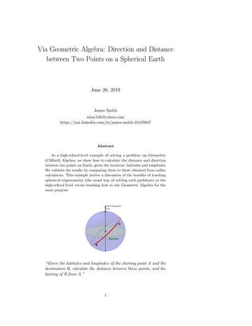 "Rotation of a Rotation" via Geometric (Clifford) Algebra | PDF