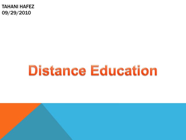 Distance Learning | PPTX
