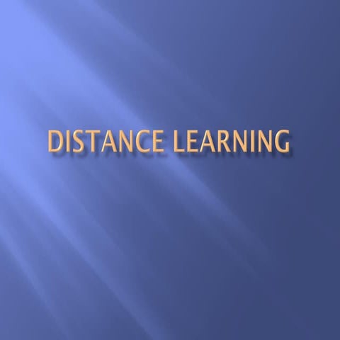 Distance education | PPT