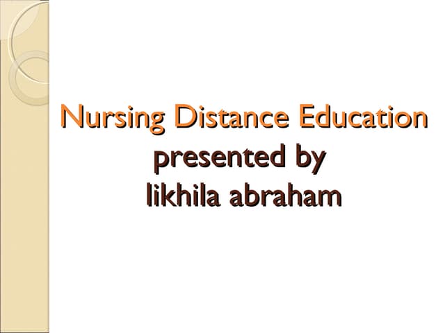 Principles of open and distance learning | PPT