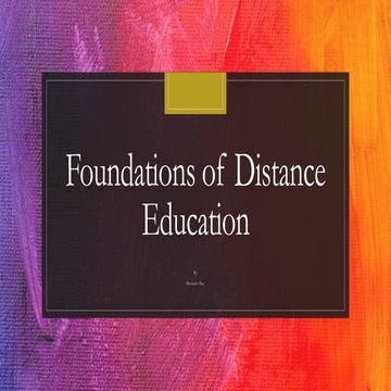 Transforming Education The Evolution of Distance Learning from ...