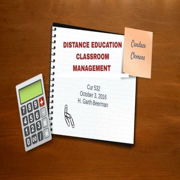 Distance education classroom management | PDF