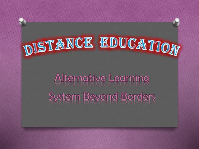 Principles of open and distance learning | PPT