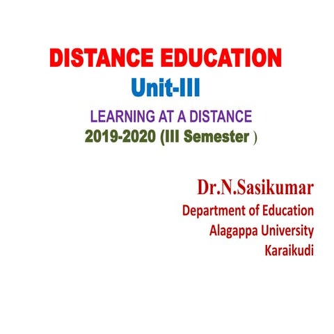DISTANCE EDUCATION_Unit_III_2020.ppt