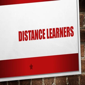 Distance learners | PPT