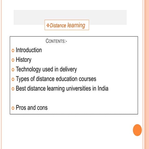 Distance learning | PPT