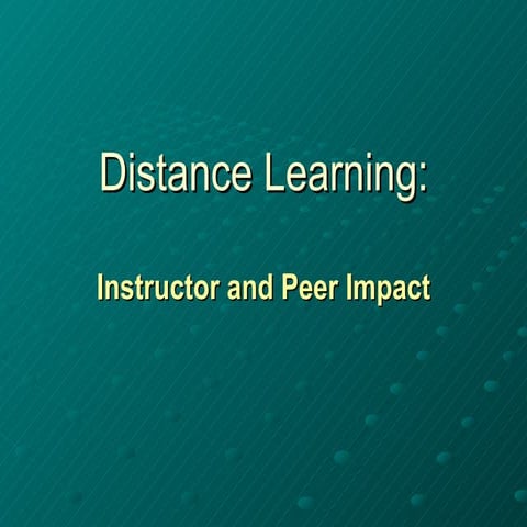 Distance Learning | PPT