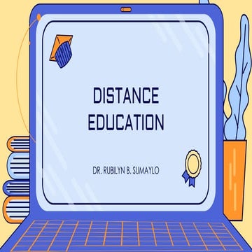 Distance Learning.pptx | Online Education | Education