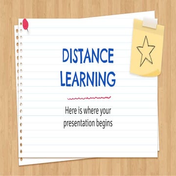 Distance learning by slidesgo | PPT