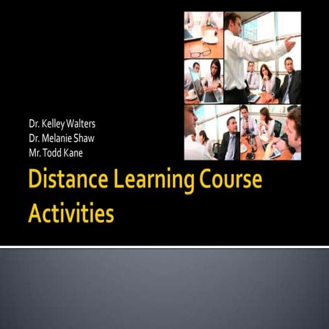 Distance Learning Course Activities | PPTX